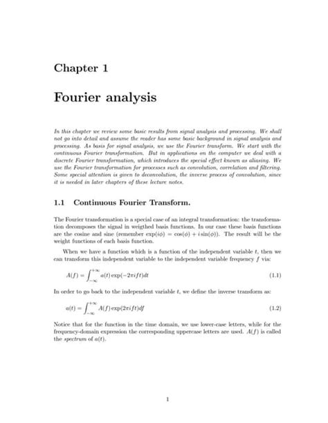 Fourier Analysis Pdf