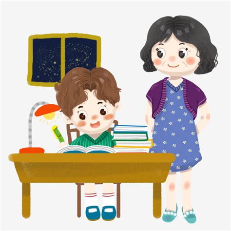 ฉากการเรียนรู้ เด็ก ๆ การเรียนรู้ แม่ หนังสือ เรียนหนัก ฉากการเรียนรู้ภาพ Png และ Psd สำหรับ