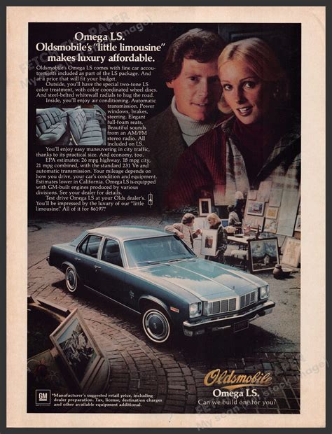 1977 Oldsmobile Omega Ls Vintage Print Ad Little Limousine — Fetch