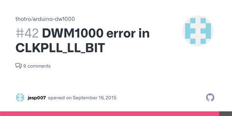 DWM Error In CLKPLL LL BIT Issue Thotro Arduino Dw GitHub