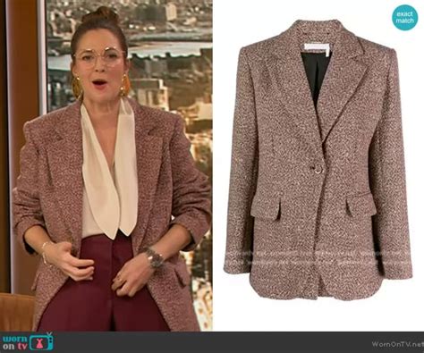 Wornontv Drews Marled Knit Blazer And Pants On The Drew Barrymore