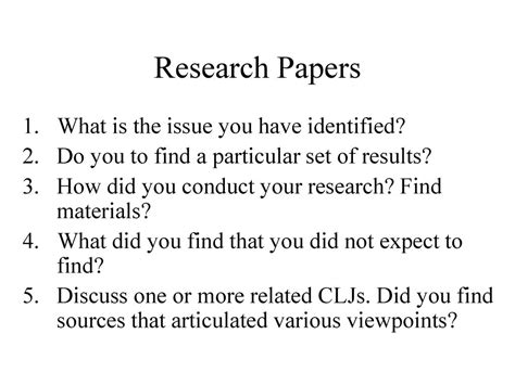 Research Papers What Is The Issue You Have Identified Ppt Download