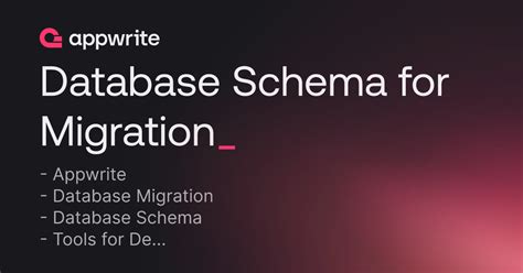 database schema for migration threads appwrite