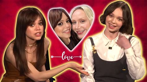 Jenna Ortega Flirting With Emma Myers And Gwendoline Christie Youtube
