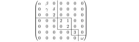 matrices jordan normal form with mathematical symbols tex latex