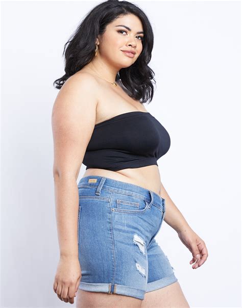 Plus Size Sweet And Simple Bandeau Curve Bandeau Bra 2020ave