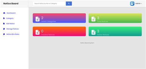 Notice Board System Management Project Using Php And Mysql Phpgurukul