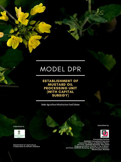 Mustard Processsing Unit Dpr Download Free Pdf Depreciation