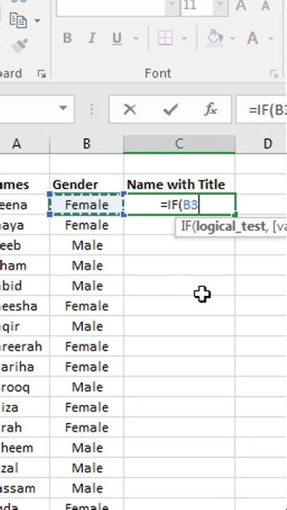 Add Mr And Ms Before Name Add Common Prefix In Excel Shorts