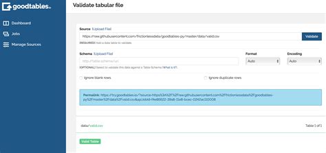 Validating Data Frictionless Data