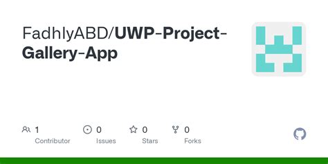 GitHub FadhlyABD UWP Project Gallery App