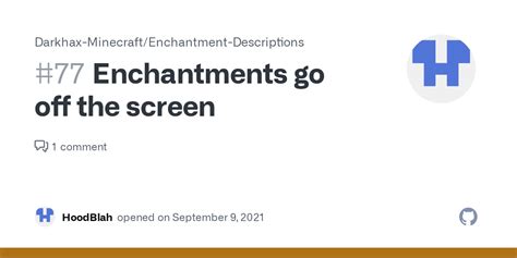 Enchantments Go Off The Screen Issue Darkhax Minecraft Enchantment Descriptions GitHub