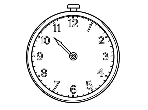 Analog Clock Coloring Page Free Printable Coloring Page