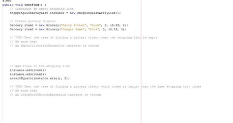 TODO To Complete The Test Of Add Method Of Class Chegg
