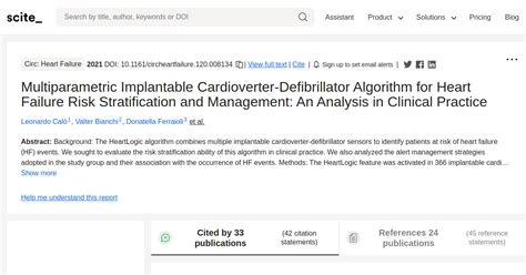 Citation Report Multiparametric Implantable Cardioverter