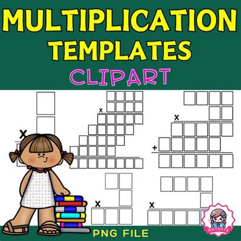 Multiplication Template Clipart Collection Standard Algorithm Math