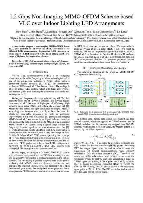 pdf 1 2 gbps non imaging mimo ofdm scheme based vlc over indoor