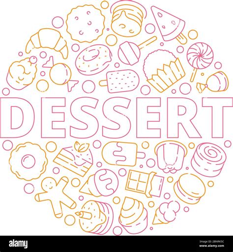 Dessert Background Baking Delicious Food In Circle Shape Cakes Sweets