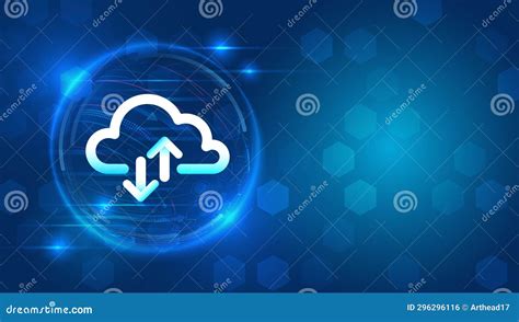 Data Cloud Storage Technology Database And Data Center Vector