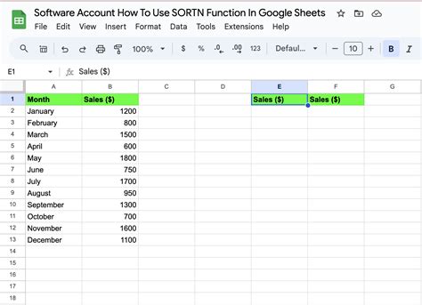 How To Use SORTN Function In Google Sheets With Examples