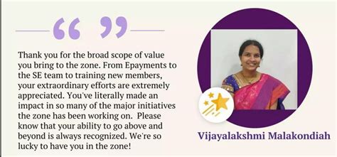 Appreciation From Client Athenahealth In Zone Level Vijayalakshmi M