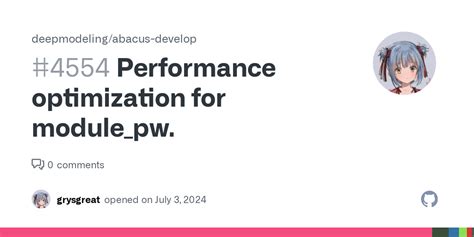 Performance Optimization For Modulepw · Issue 4554 · Deepmodeling