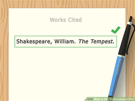 Ways To Cite Shakespeare In MLA WikiHow