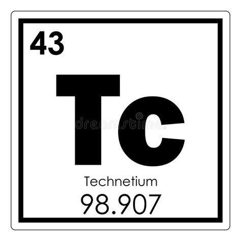 Technetium Chemical Element Stock Illustration Illustration Of Atom