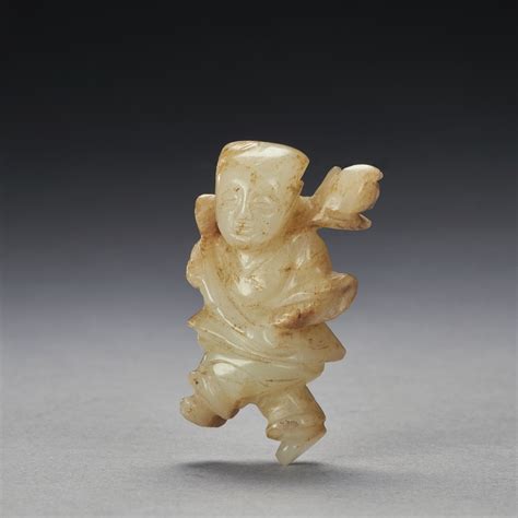 1021 玉雕执荷童子