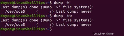 Dumpコマンドを使用してlinuxファイルシステムをバックアップする方法