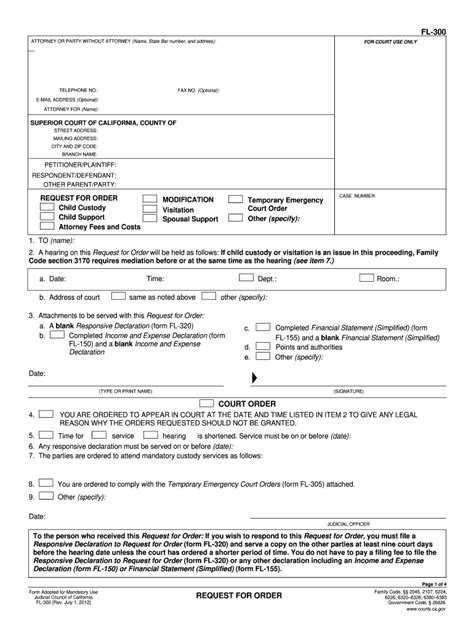 Fl 300 Fillable Form Printable Forms Free Online