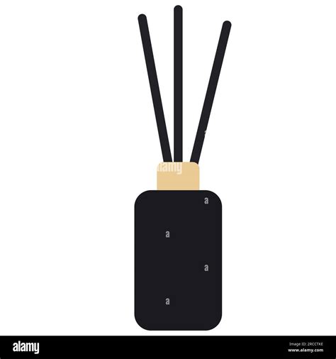 Aromatherapy Reed Diffuser Icon Home Fragrance With Yellow Liquid Aromatherapy Reed Diffuser Icon Home Fragrance With Yellow Liquid