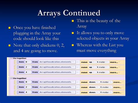 Tutorial For Arrays And Lists Ppt Download