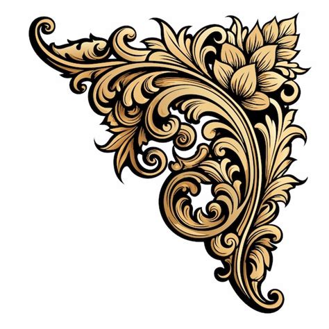 Premium Vector Ornate Golden Floral Design Corner Element
