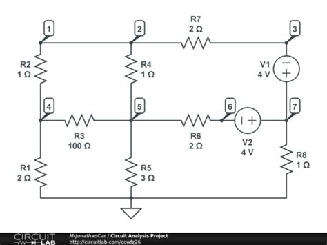 Circuit Analysis Project Circuitlab