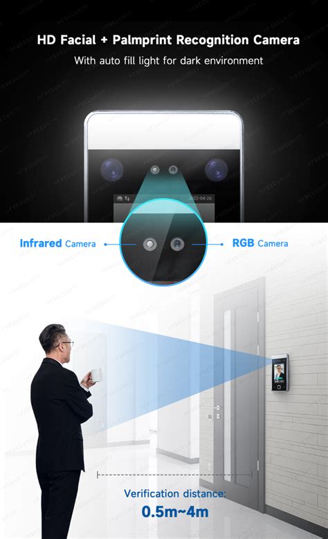 Buy Wholesale China Hfsecurity Fr05m Biometric Time Attendance System Security Camera Palm Face