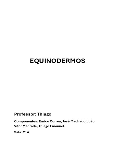 Equinodermos Pdf