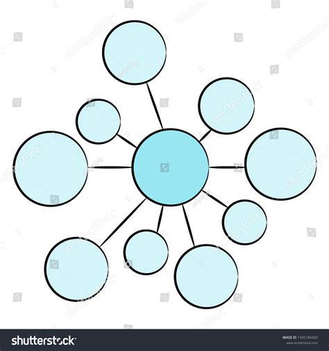 Blue Process Diagram Hierarchy Chart Presentation Stock Vector Royalty