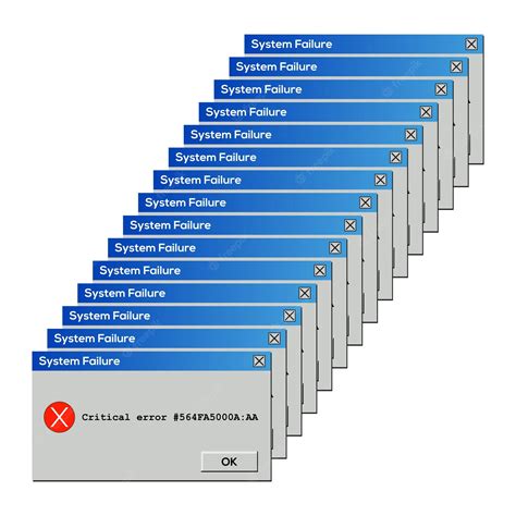 Premium Vector Window Alert Dialog Box Of System Error On White