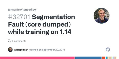 Segmentation Fault Core Dumped While Training On 114 · Issue 32701