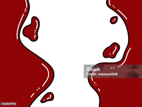 흰색 배경에 빨간 피 묻은 만화 개념에 대한 스톡 벡터 아트 및 기타 이미지 개념 건강관리와 의술 곡선 Istock