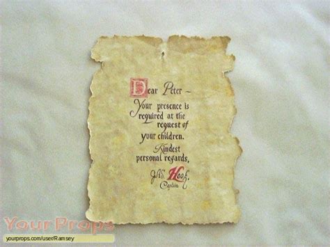 Hook Ransom Note Replica Movie Prop