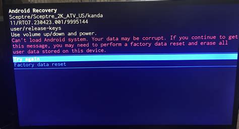android tv is stuck on recovery screen r androidtv