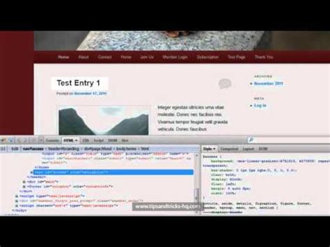 How To Use Firebug To Modify Your WordPress Site S CSS Part2 YouTube