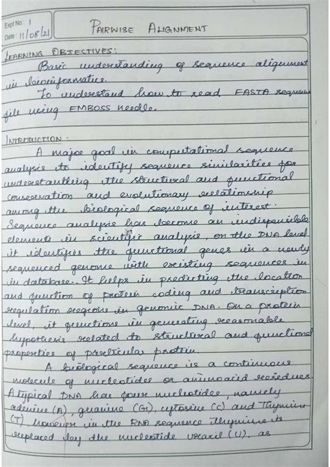 Pairwise Alignment It Is The Basic Study Material And Utilize It For