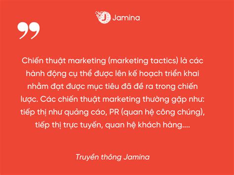 Chiến thuật marketing khác với chiến lược marketing như thế nào Jamina