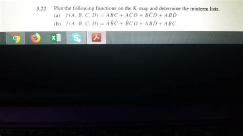 Solved Plot The Following Functions On The K Map And