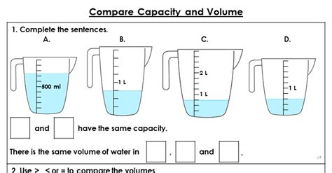 compare capacity and volume extension classroom secrets classroom
