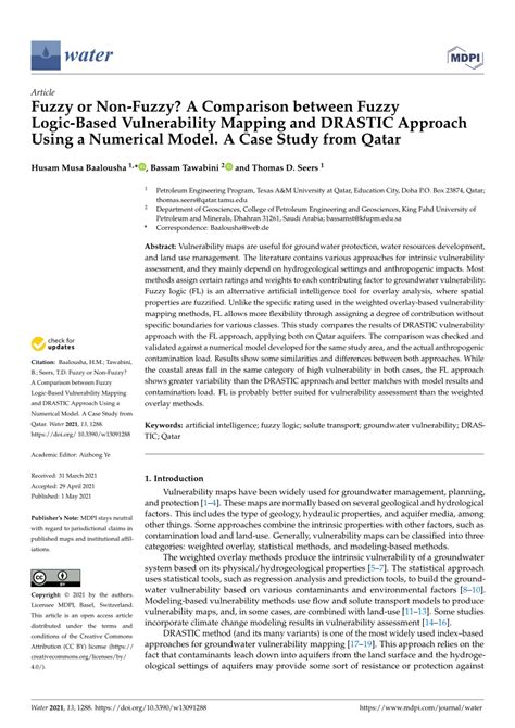 PDF Fuzzy Or Non Fuzzy A Comparison Between Fuzzy Logic Based Vulnerability Mapping And