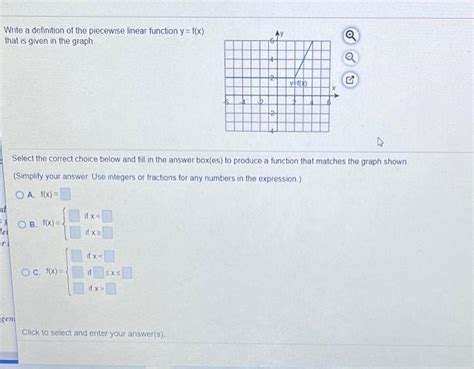Solved Write A Definition Of The Piecewise Linear Function Y